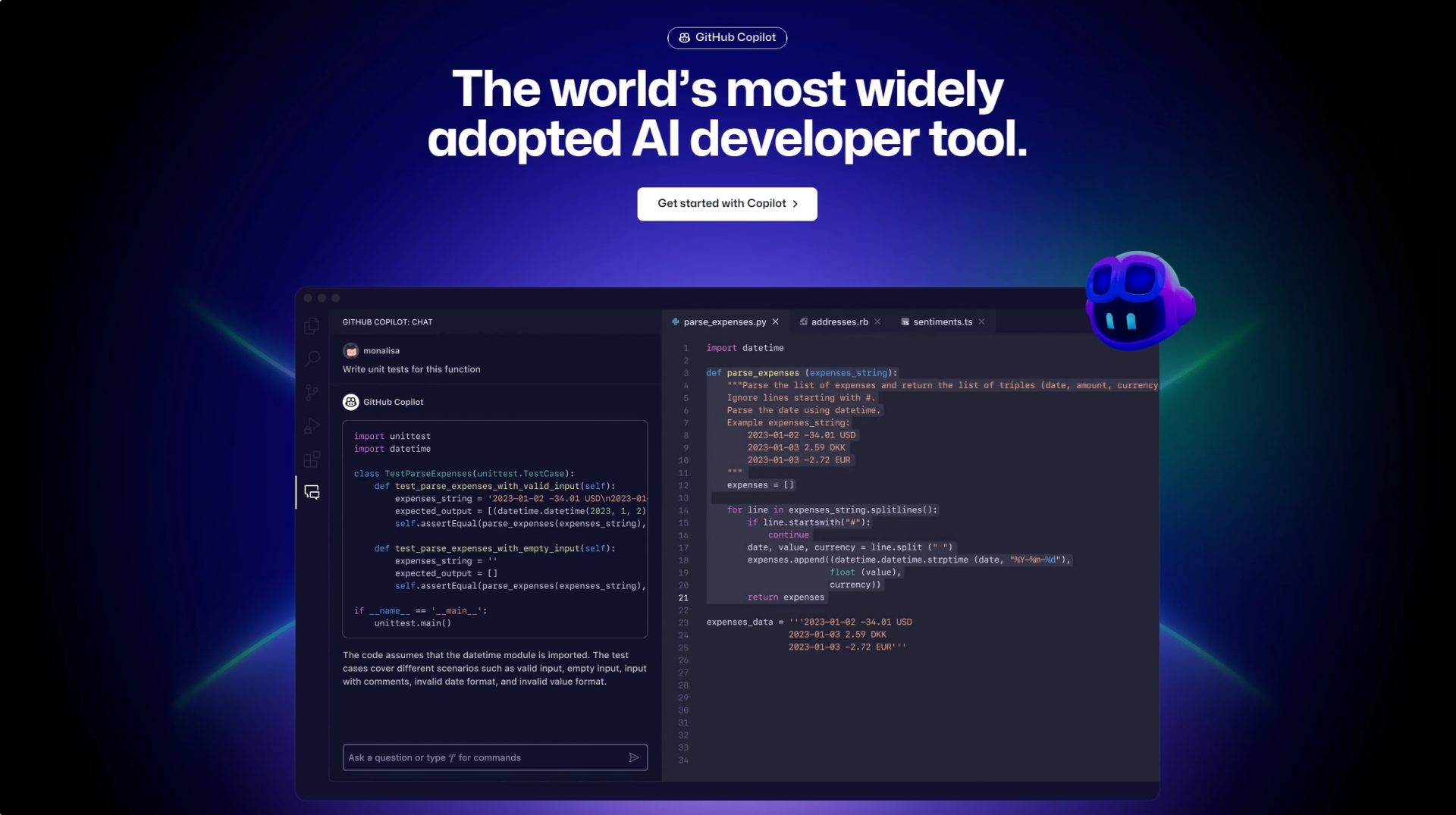 「Visual Studio 2022」で「GitHub Copilot」を使用する│NCC 新潟コンピュータ専門学校│未来を創る、最先端を学ぶ